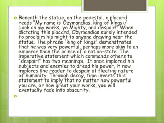 Poetry lesson 2 Ozymandias | PPT