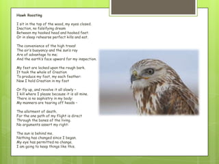 Hawk roosting | PPTX
