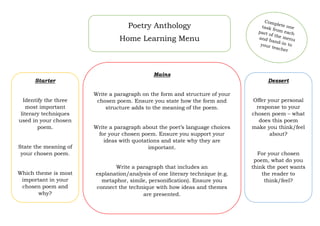 Poetry menu | DOCX
