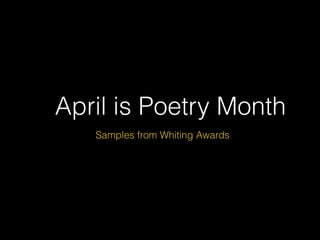 April is Poetry Month | PPT