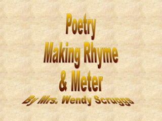 Poetry notes bigger font powerpoint | PPT