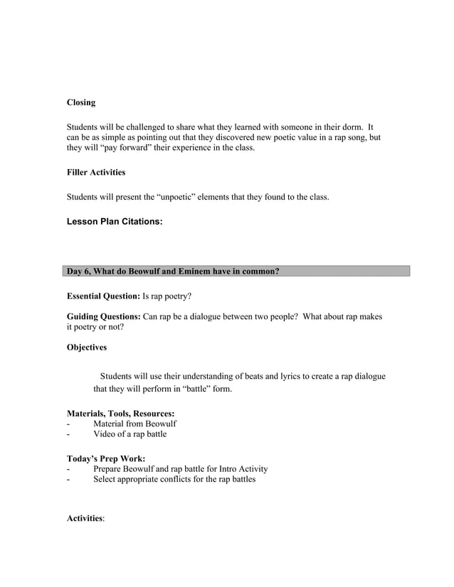Poetry of rap_finalized_lesson_plans | PDF