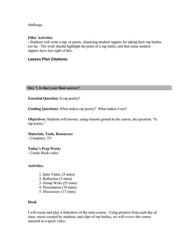 Poetry of rap_finalized_lesson_plans | PDF