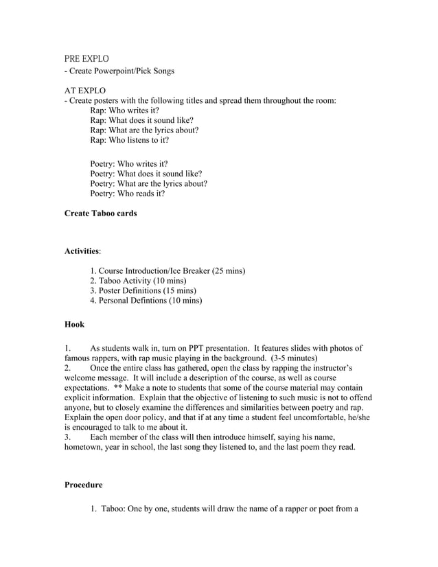 Poetry of rap_finalized_lesson_plans | PDF