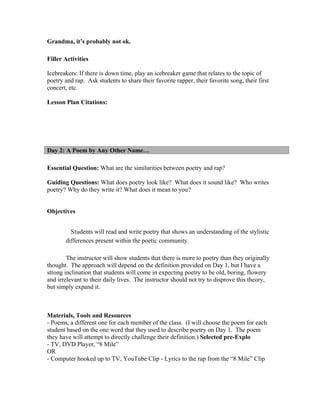 Poetry of rap_finalized_lesson_plans | PDF