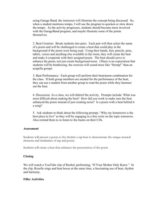 Poetry of rap_finalized_lesson_plans | PDF