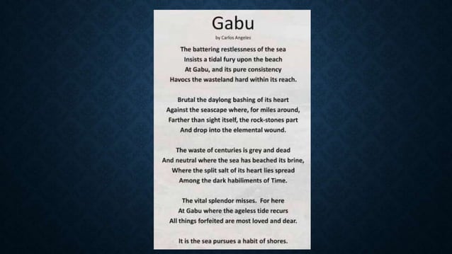 POETRY OF THE ARCHIPELAGO.pptx | Poetry | Books and Literature