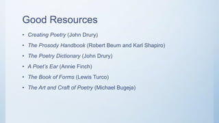 Writing Poetry Overview | PPT