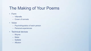 Writing Poetry Overview | PPT