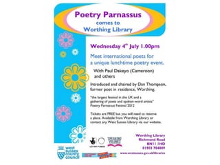 Poetry Parnassus in Libraries | PPTX