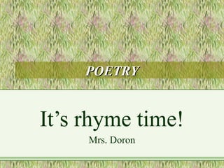 Poetry powerpoint | PPT