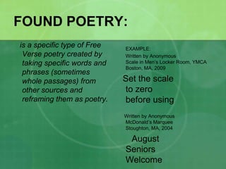 Poetry Power Point Presentation Observation | PPTX