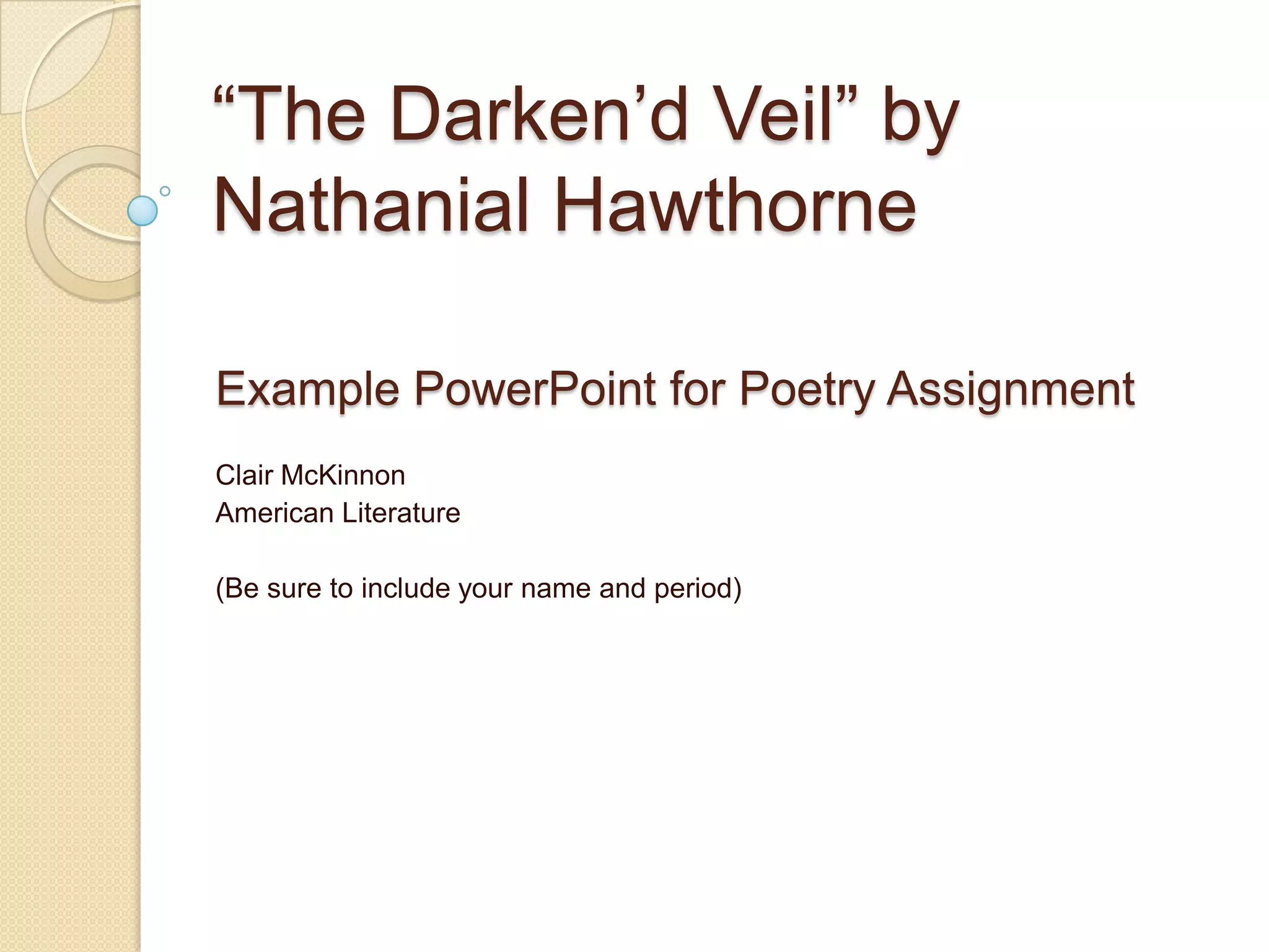 Poetry ppt example | PPT