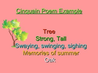 Poetryppt lit lesson_1, Presentation listing different types of poems ...