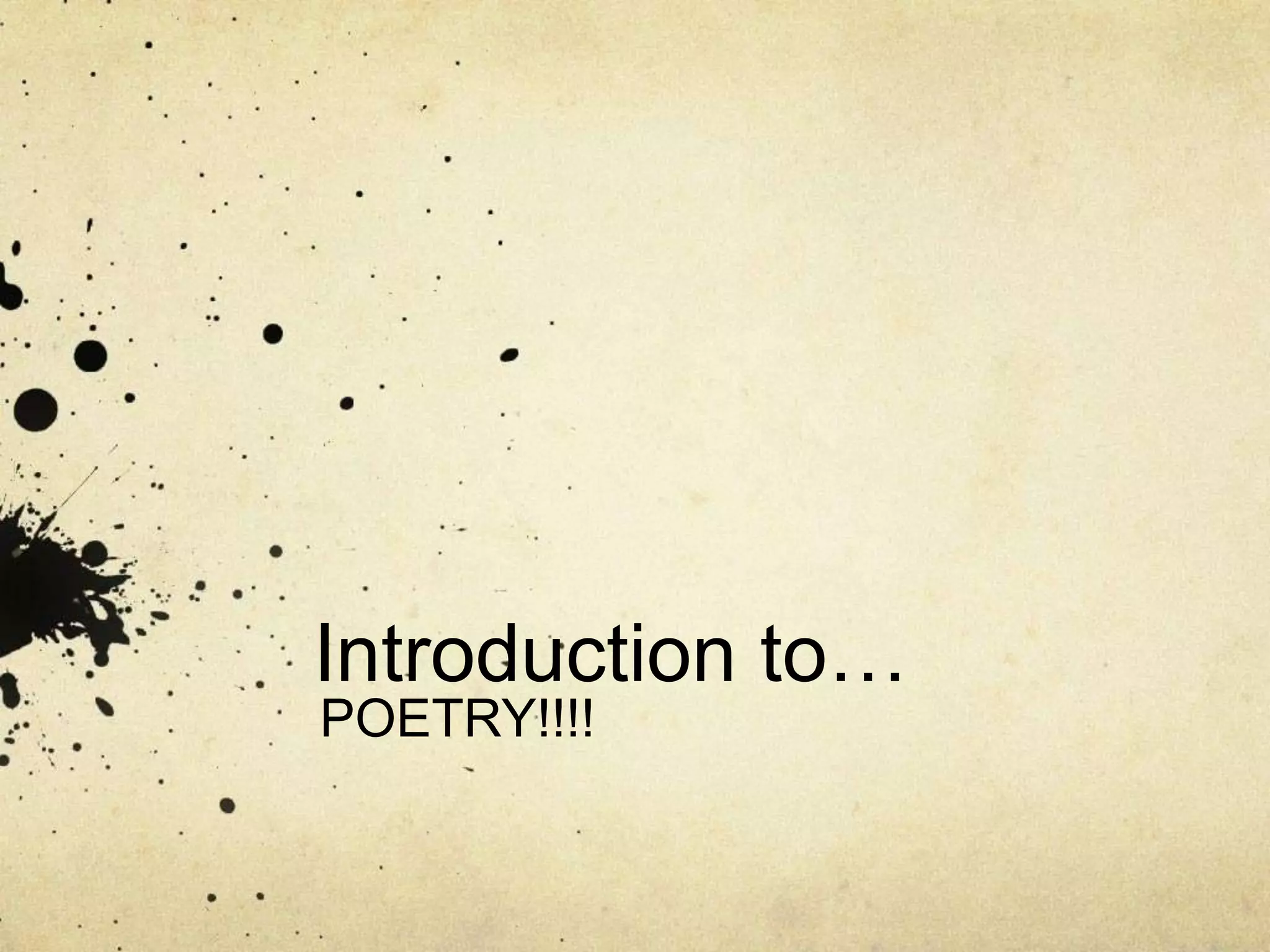 Poetry Presentation | PPTX