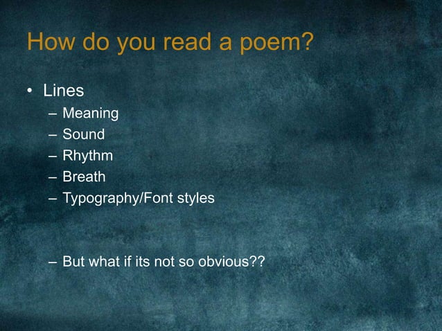 How to Read and Understand Poetry in 5 Easy Steps | PPTX