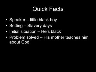 The little black boy - William Blake | PPT