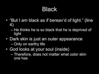 The little black boy - William Blake | PPT | Poetry | Books and Literature