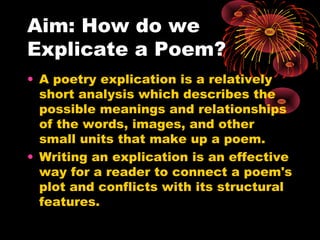 AP Poetry Explication | PPT