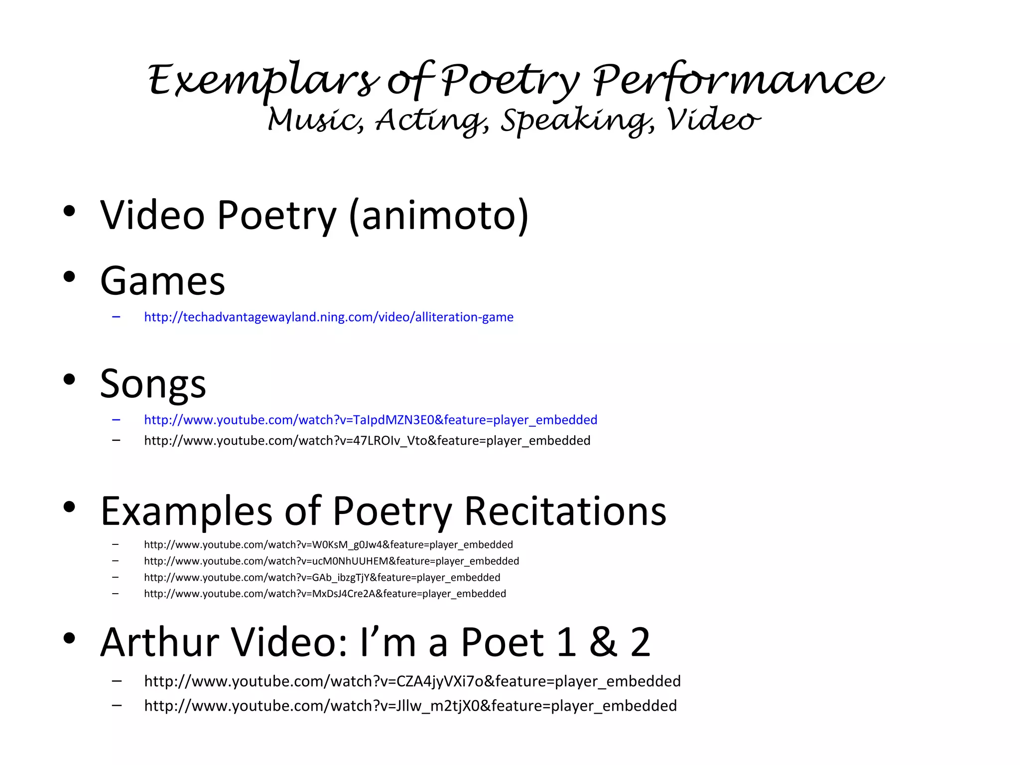 Poetry Project | PPT