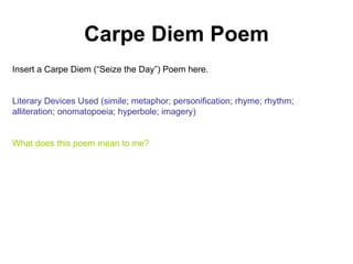 Poetry project | PPT