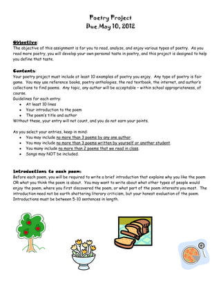Poetry project | PDF