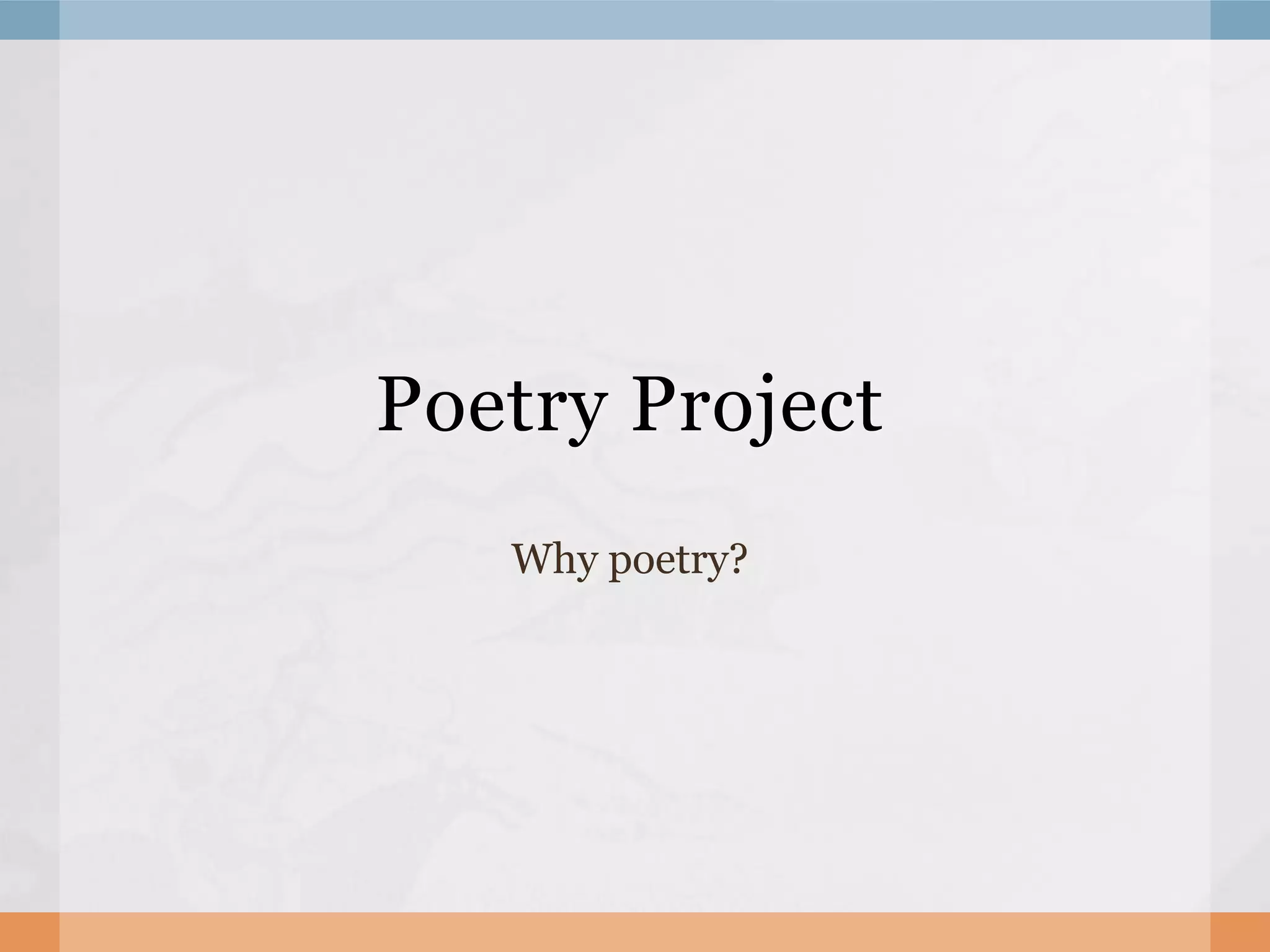 Poetry project | PPTX