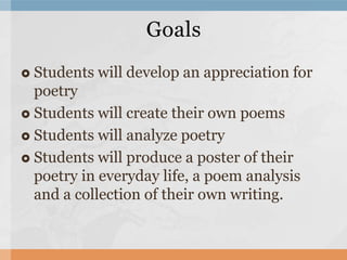 Poetry project | PPTX | Poetry | Books and Literature