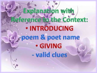 POETRY REVISION | PPT