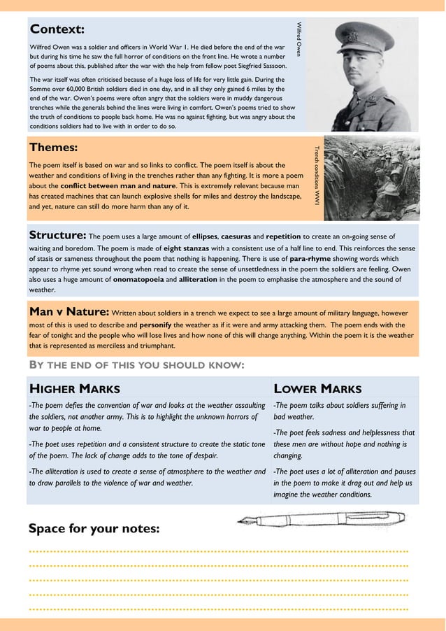 AQA Power and Conflict Poetry Revision Guide | PDF