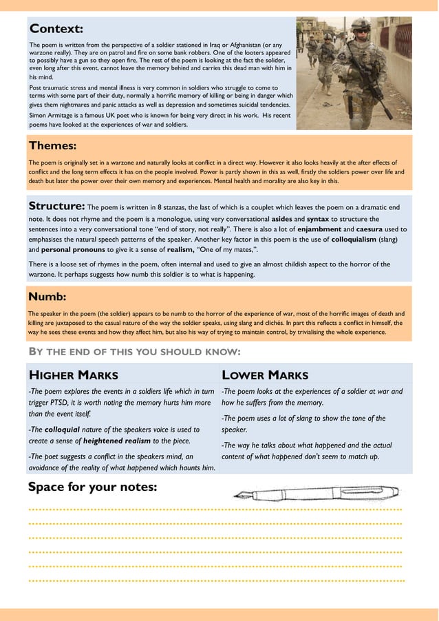 AQA Power and Conflict Poetry Revision Guide | PDF