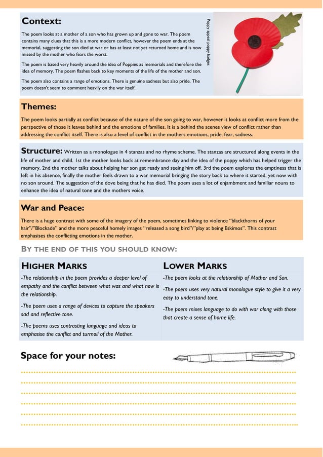 AQA Power and Conflict Poetry Revision Guide | PDF