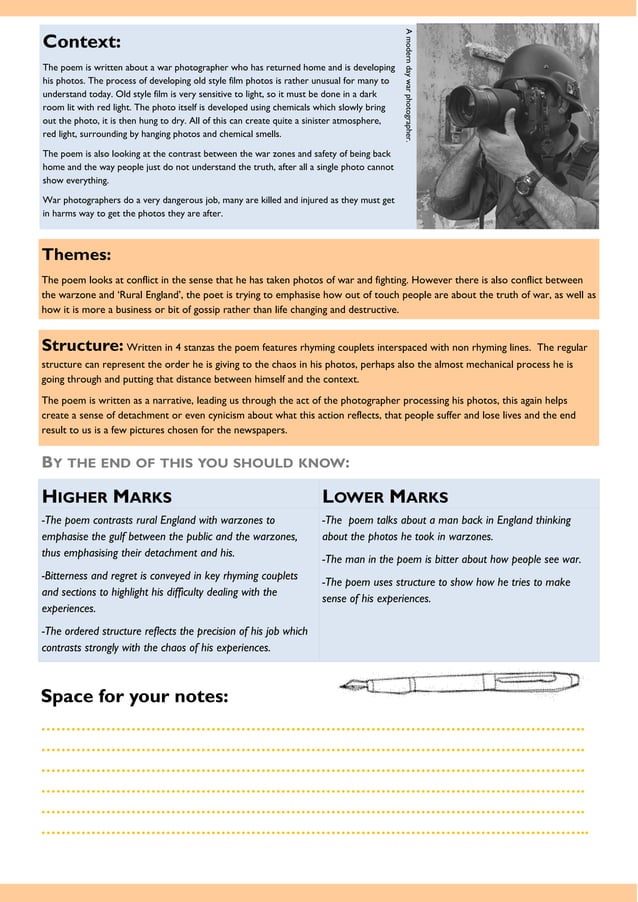 AQA Power and Conflict Poetry Revision Guide | PDF