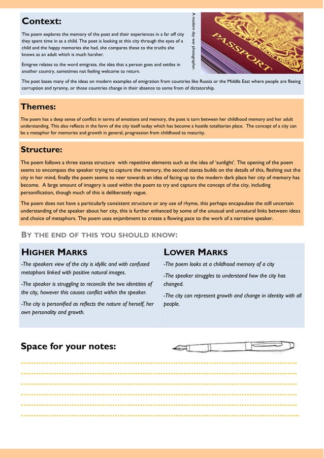 AQA Power and Conflict Poetry Revision Guide | PDF