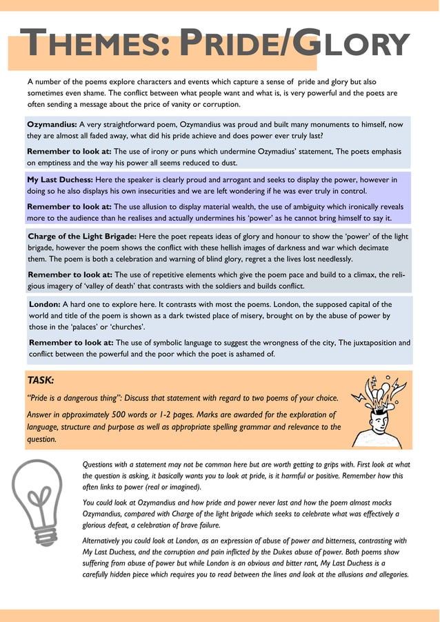AQA Power and Conflict Poetry Revision Guide | PDF
