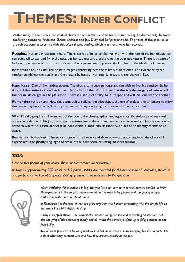 AQA Power and Conflict Poetry Revision Guide | PDF