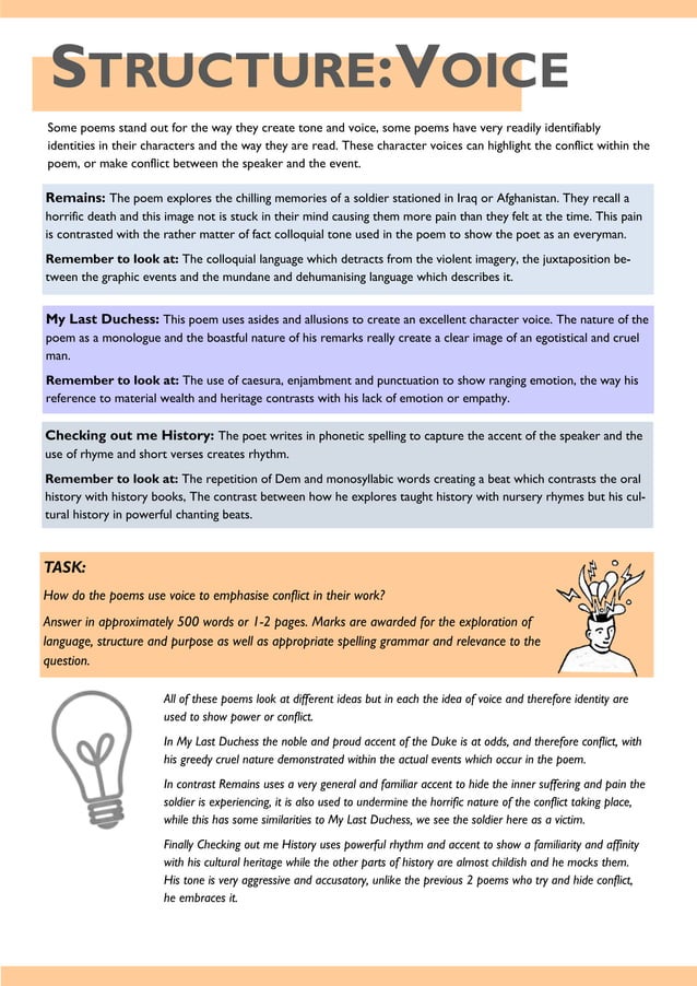 AQA Power and Conflict Poetry Revision Guide | PDF