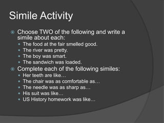 Poetry Simile Metaphor Grade 10 | PPTX