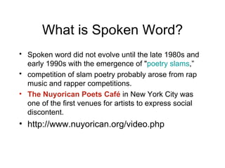 Poetry Slam | PPT