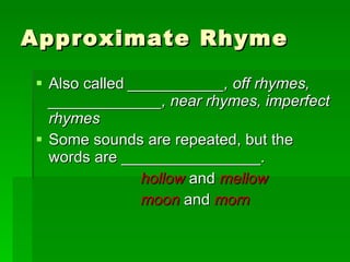 Poetry student notes | PPT