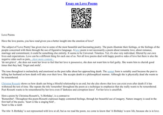 Poetry Synthesis Essay | PDF