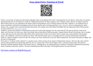 Poetry Synthesis Essay | PDF