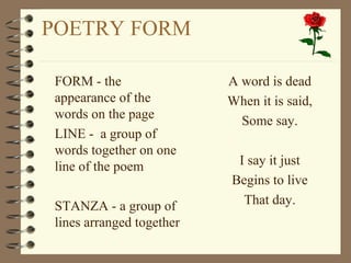 Poetry terminology | PPT