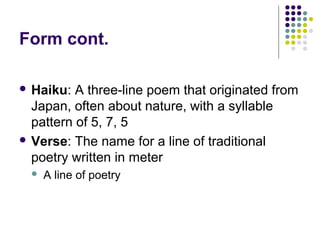 Poetry terms | PPT