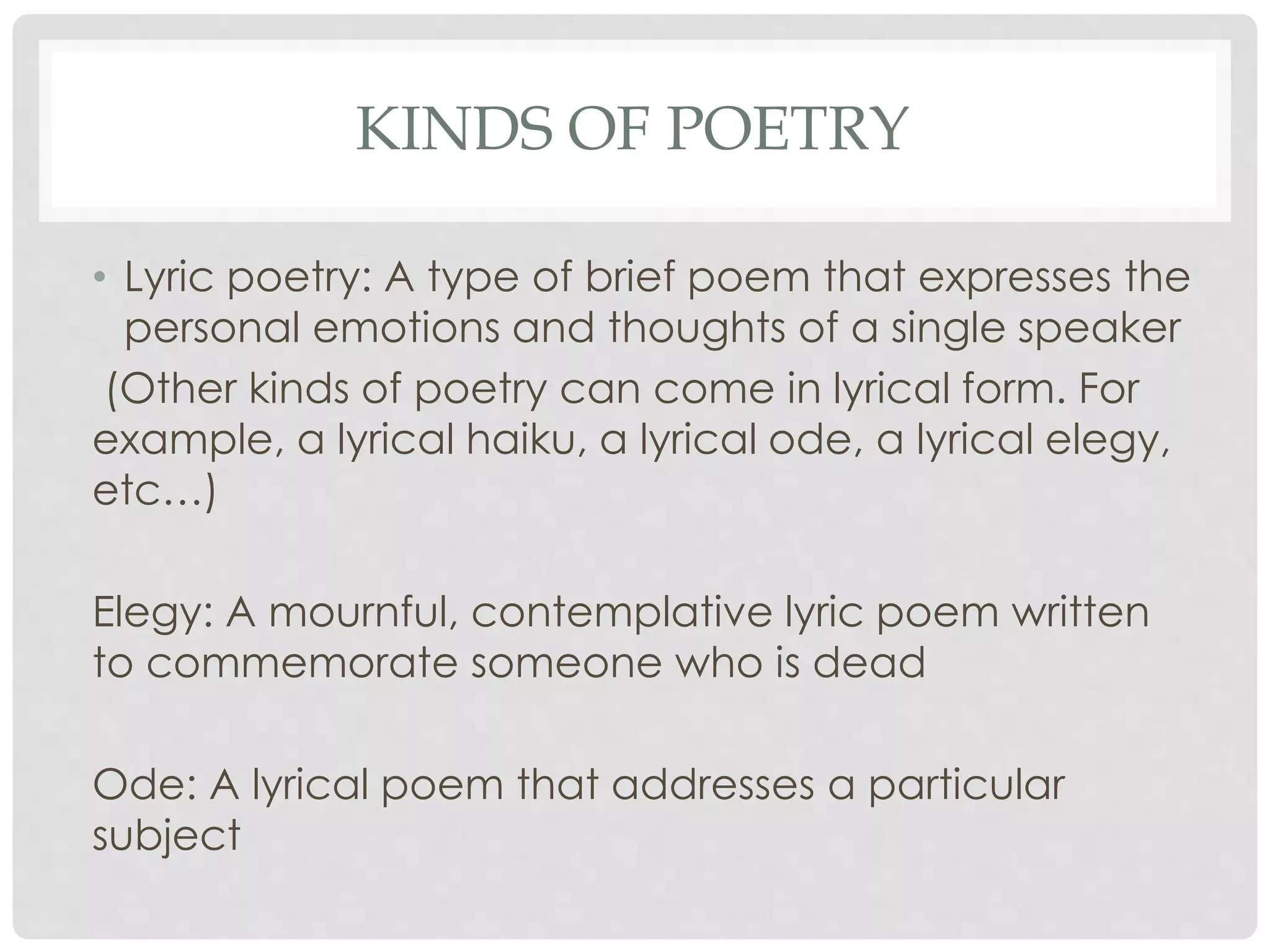 Poetry Terms Presentation with Memes and Images | PPTX