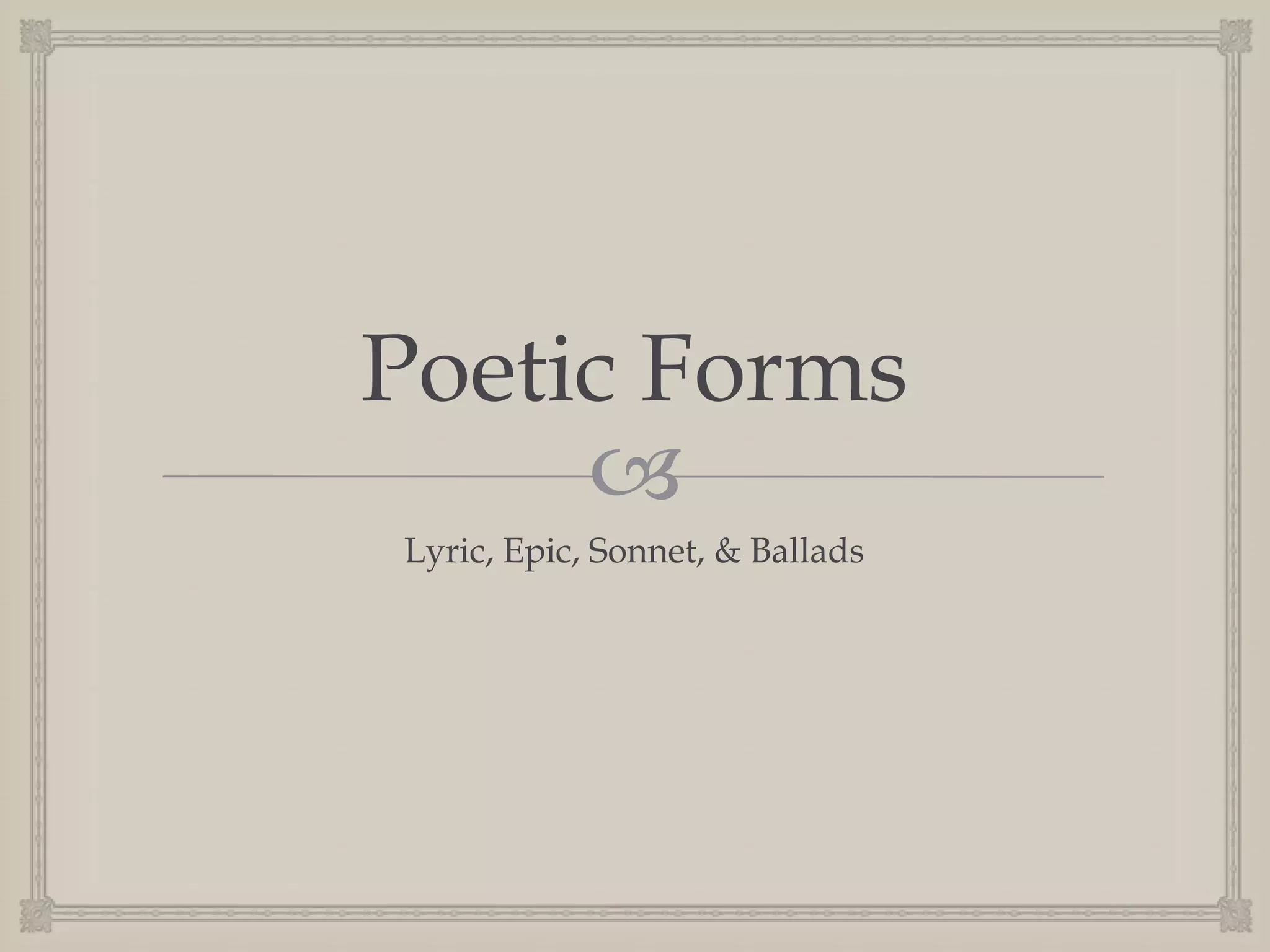 Poetry terms & types | PPTX