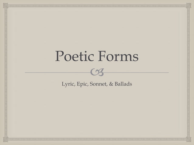 Poetry terms & types | PPTX | Poetry | Books and Literature
