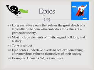 Poetry terms & types | PPTX | Poetry | Books and Literature
