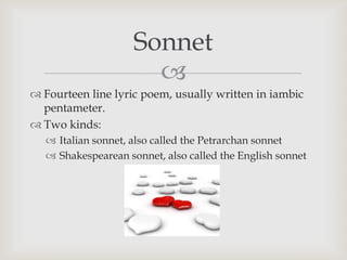 Poetry terms & types | PPTX
