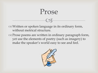 Poetry terms & types | PPTX